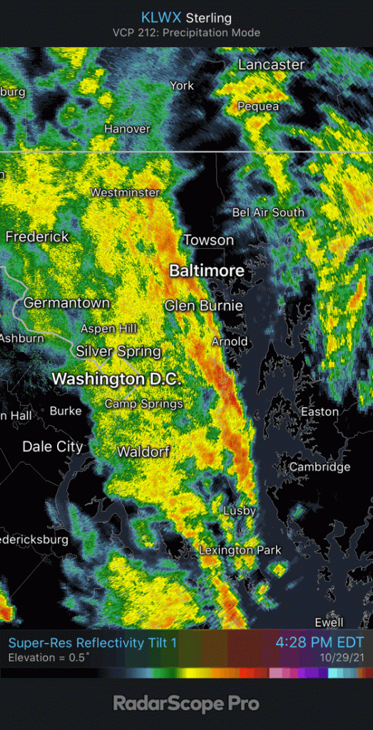 Radar Loop at 4:50 PM - Just In Weather