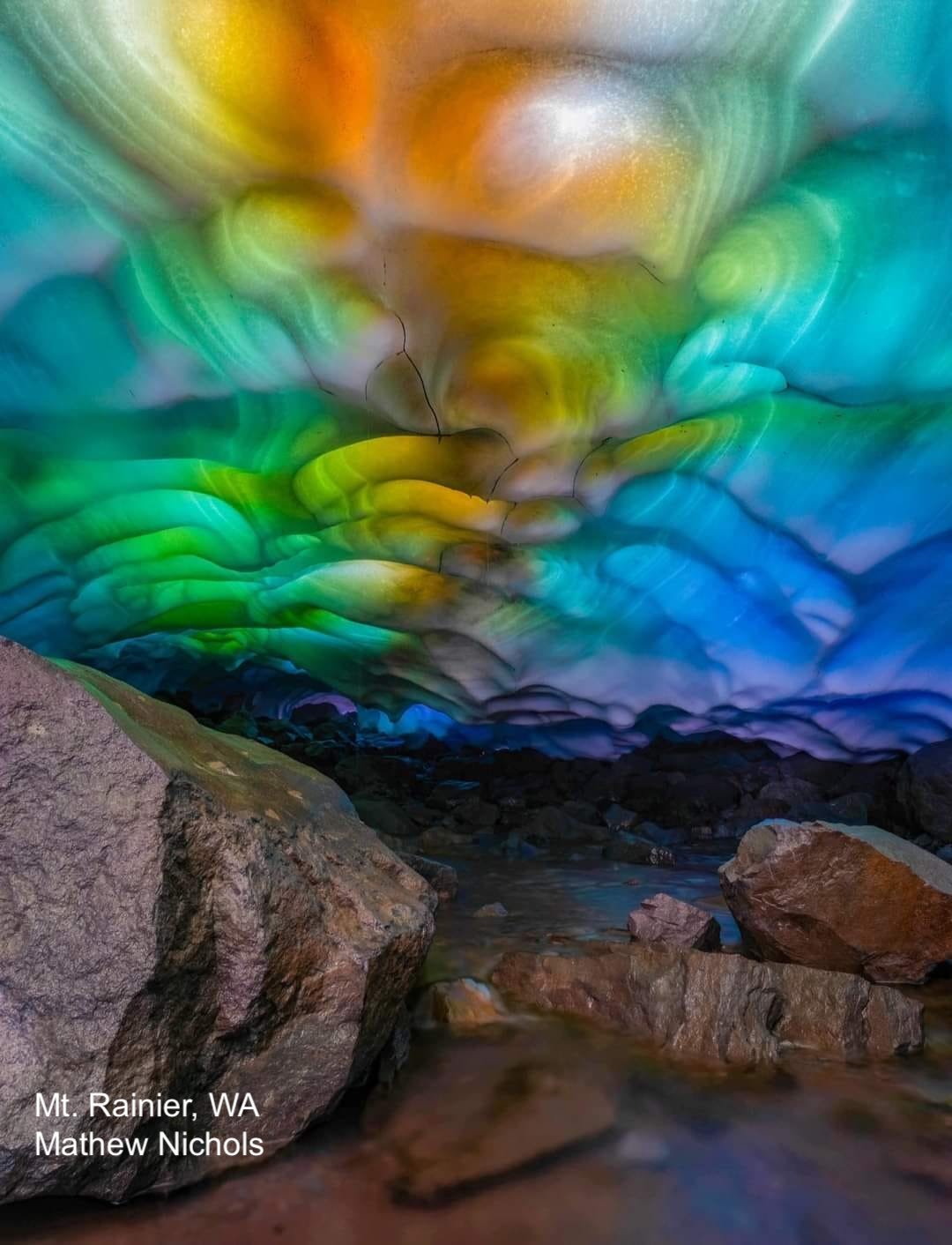 Rainbow Ice Cave In Mt. Rainier A Very Rare Find: Photos And Video ...