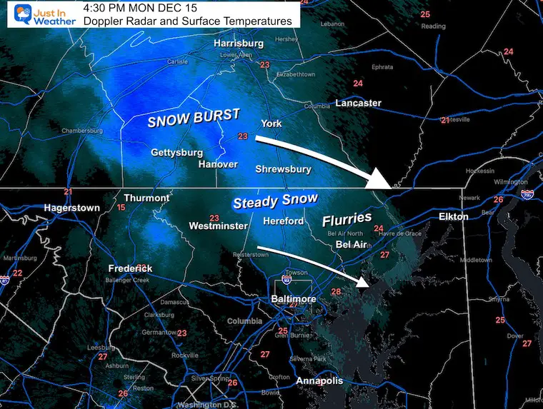 December 16 From Near Record Cold We Warm Up To A Heavy Rain Storm Over ...