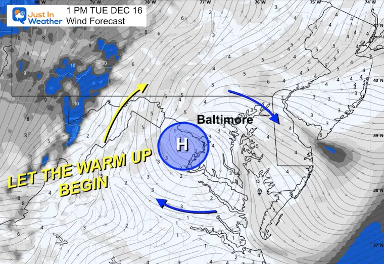 December 16 From Near Record Cold We Warm Up To A Heavy Rain Storm Over ...